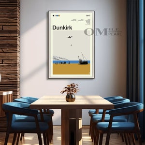 Mid Century Modern Dunkirk Movie Poster, Retro Movie Print, Modern Vintage Movie Posters - Etsy