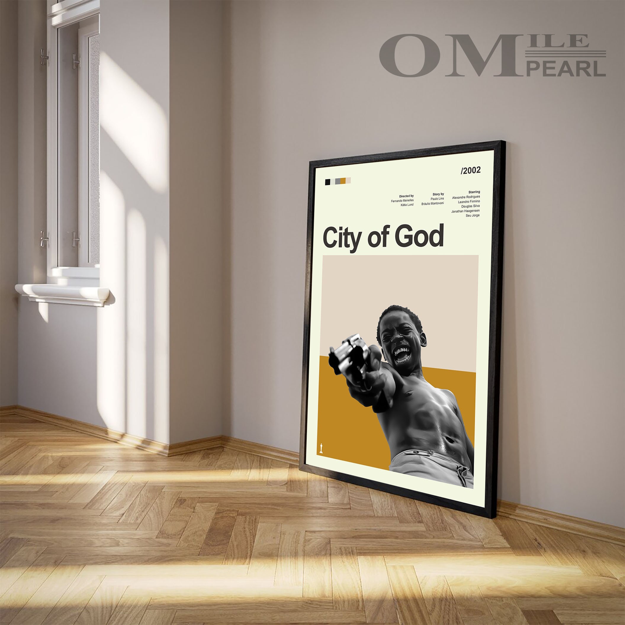 Mid Century Modern City of God Poster Retro Movie Print - Etsy