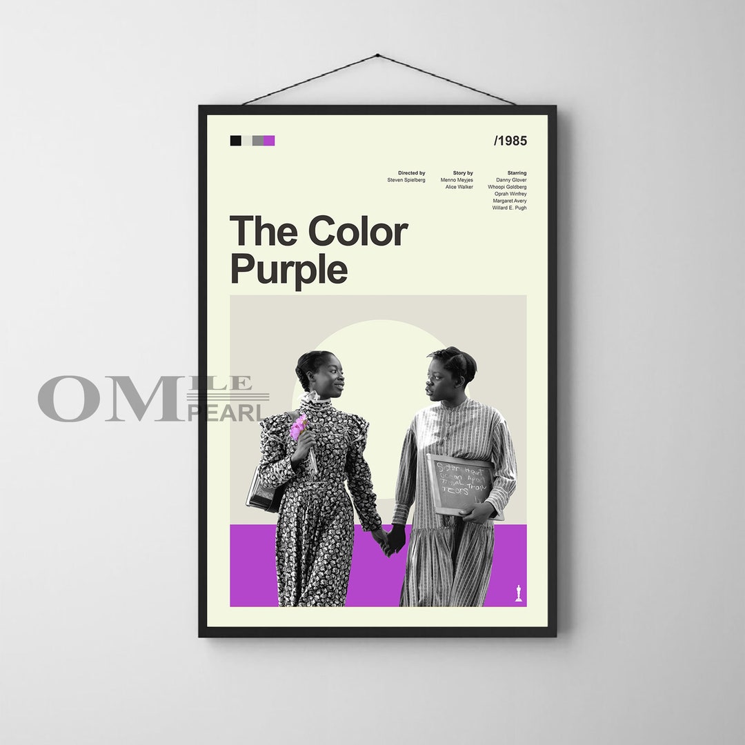 Mid Century Modern the Color Purple Movie Poster, Retro Movie Print ...