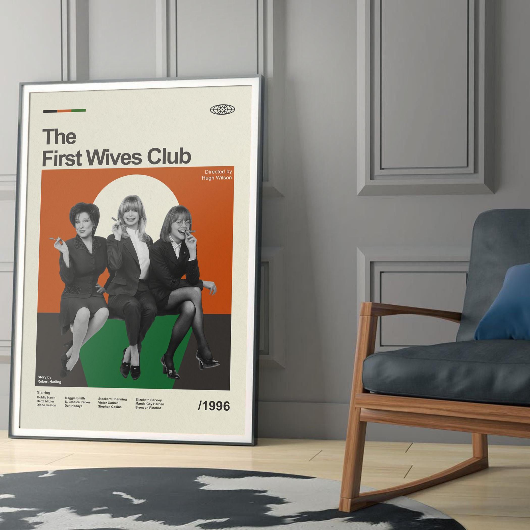 Mid Century Modern First Wives Club Movie Poster, Retro Movie Print ...