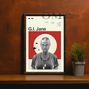 Mid Century Modern G I Jane Movie Poster, Retro Movie Print, Modern ...