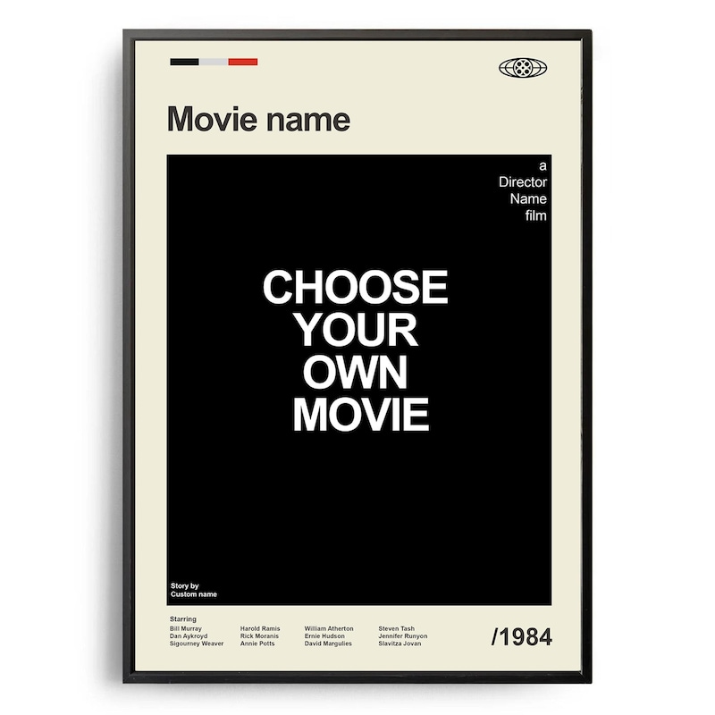 Retro Movie Art Framed - Etsy