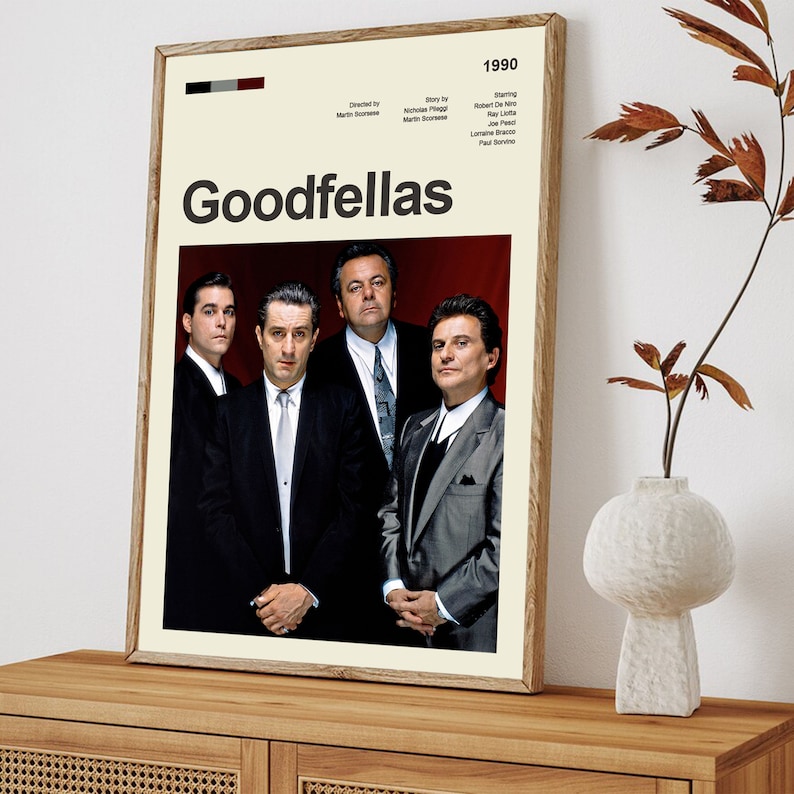 Mid Century Modern Goodfellas Movie Poster, Retro Movie Print, Modern ...