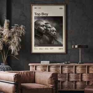 Mid Century Modern Top Boy Movie Poster, Retro Movie Print, Modern ...