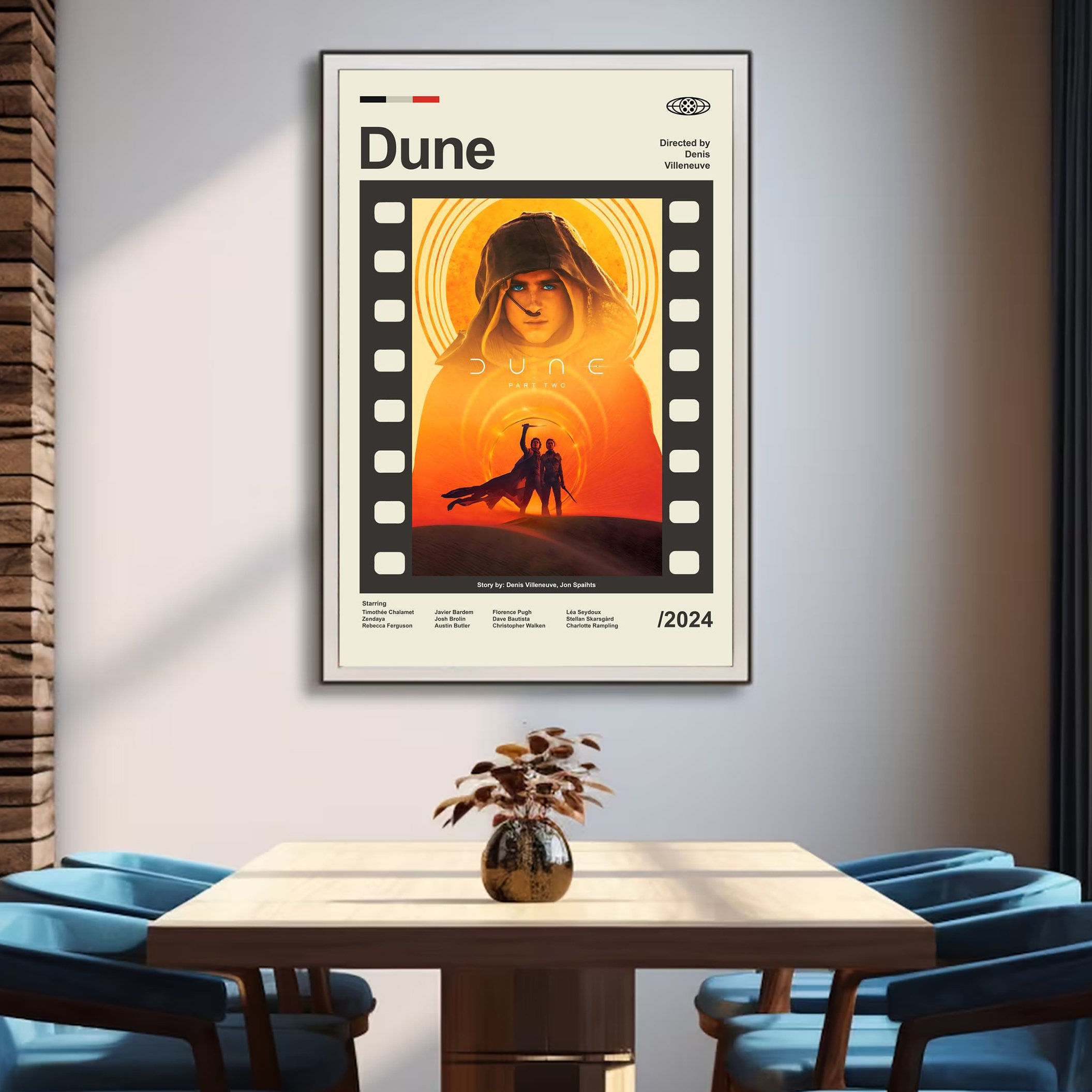 Dune Movie Poster, Dune Part 2 Poster, Dune Art Print, Modern Vintage ...
