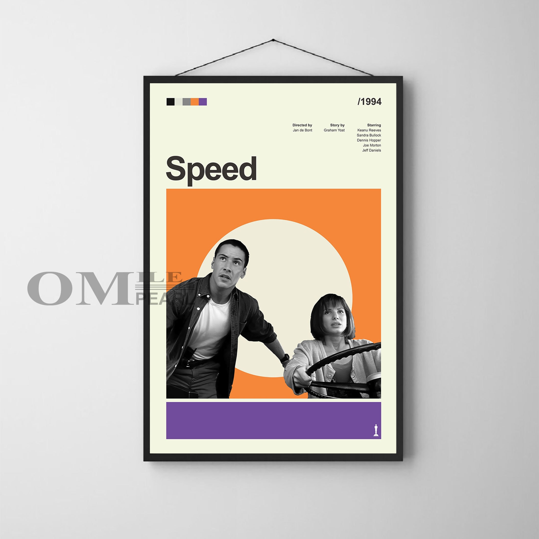 Mid Century Modern Speed Movie Poster Retro Movie Print - Etsy