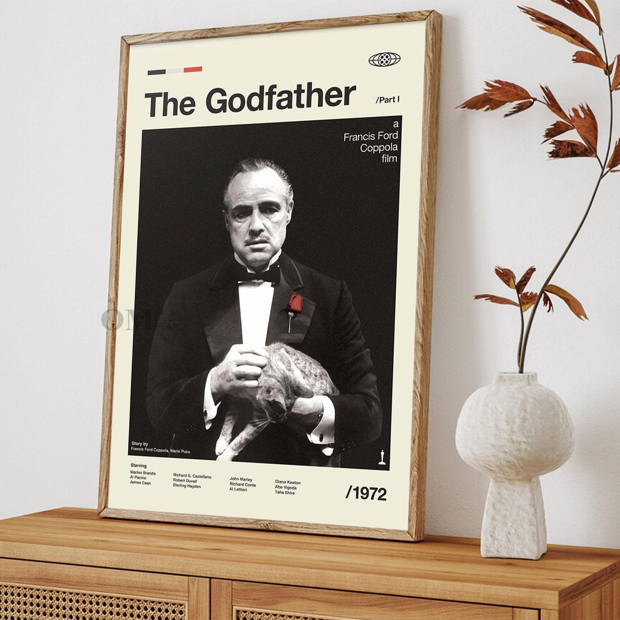 Mid Century Modern the Godfather Posters Retro Movie Print - Etsy