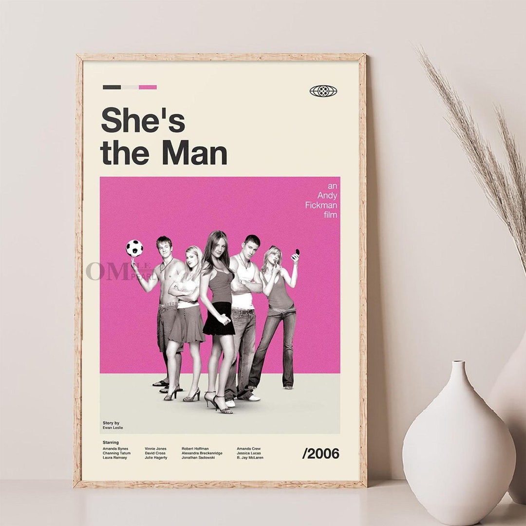 Mid Century Modern She's the Man Posters Retro Movie - Etsy