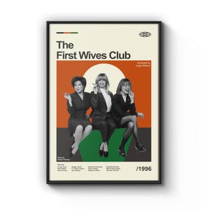 Mid Century Modern First Wives Club Movie Poster, Retro Movie Print ...