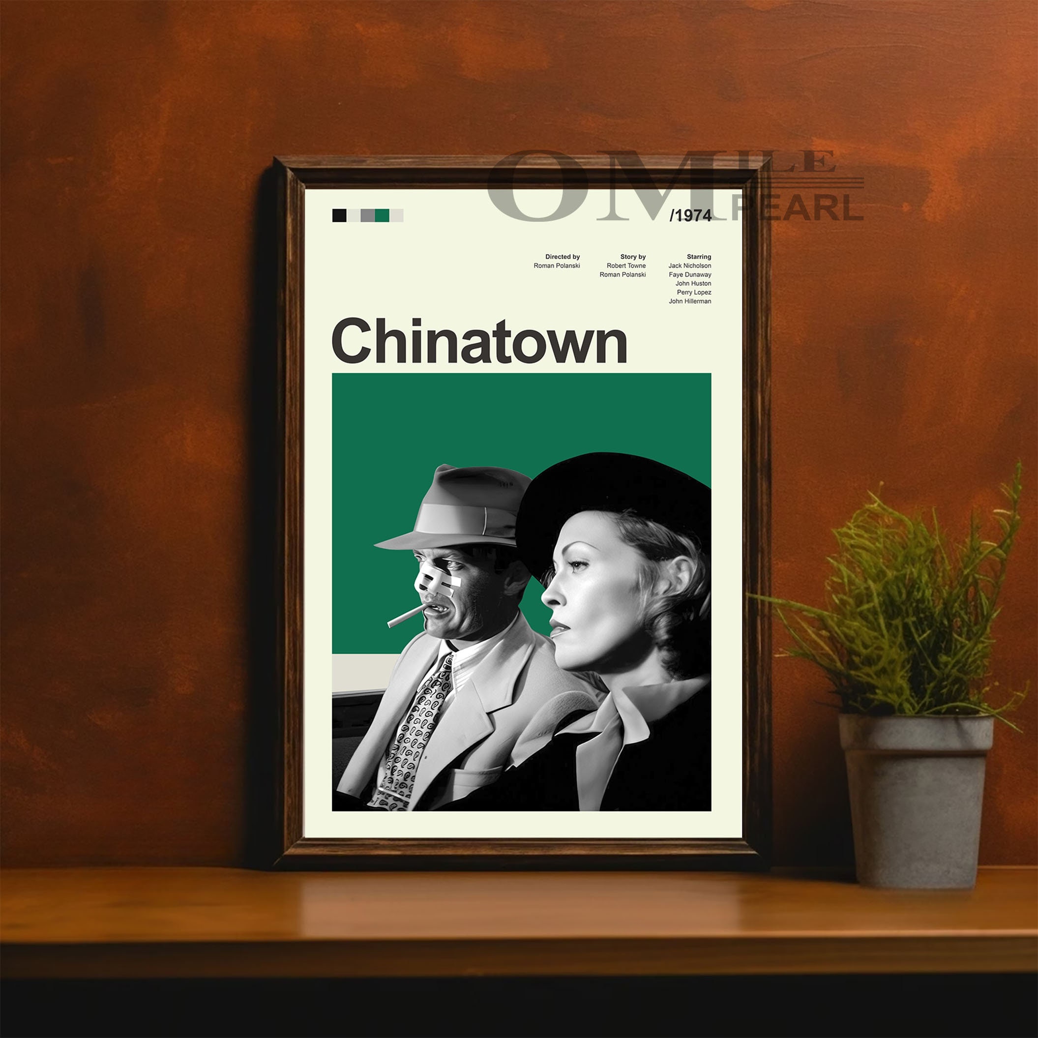 Mid Century Modern Chinatown Poster Retro Movie Print Modern - Etsy
