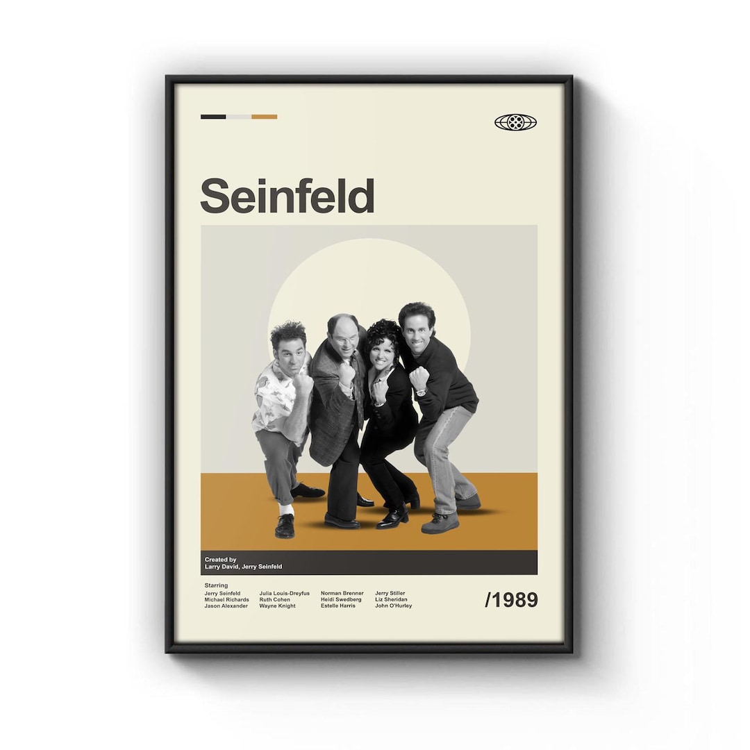 Mid Century Modern Seinfeld Poster, Retro Seinfeld Print, Modern ...