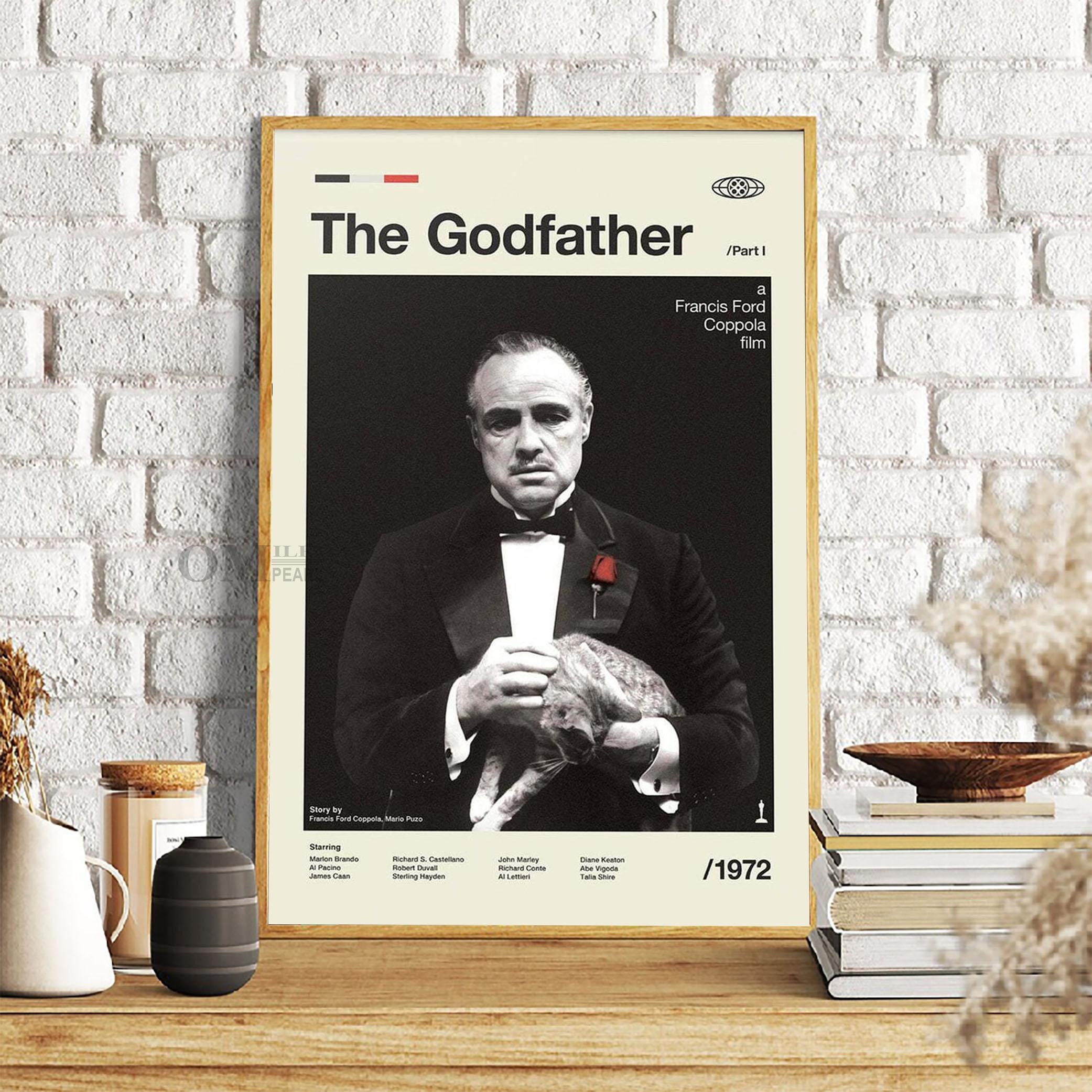 Mid Century Modern the Godfather Posters Retro Movie Print - Etsy