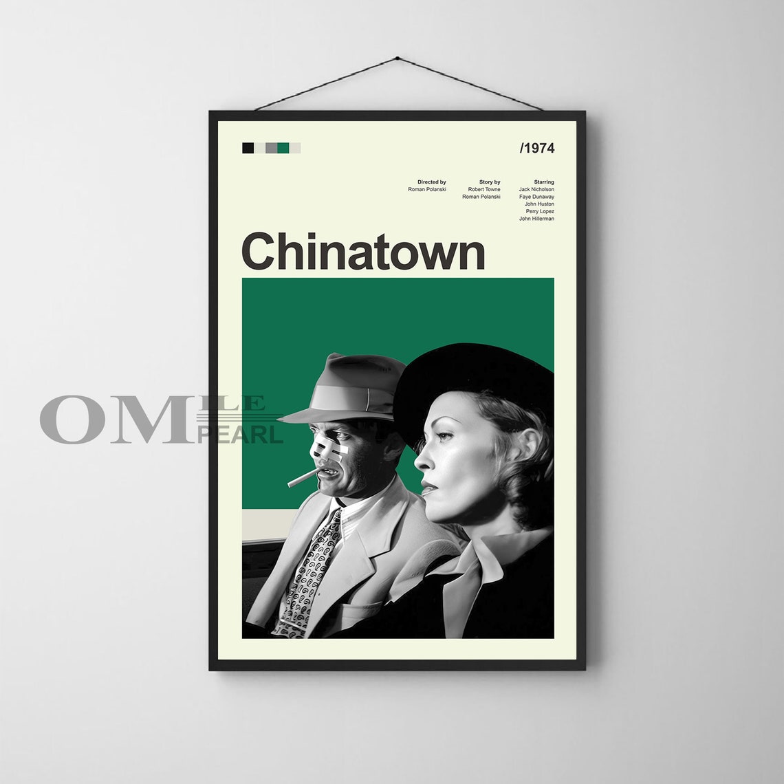 Mid Century Modern Chinatown Poster Retro Movie Print Modern - Etsy