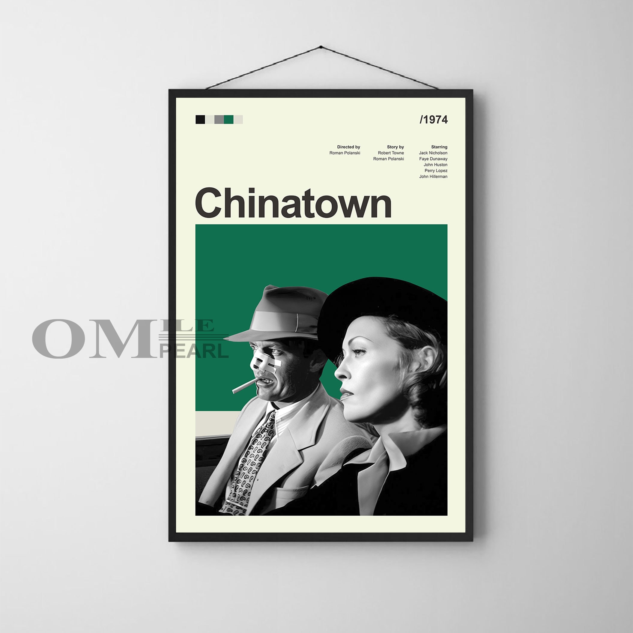 Mid Century Modern Chinatown Poster Retro Movie Print Modern - Etsy