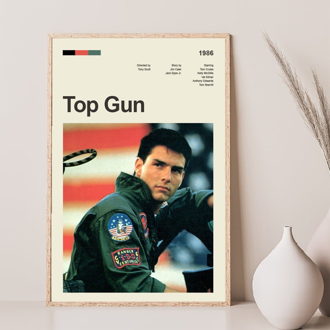 Mid Century Modern Top Gun Movie Poster Retro Movie Print - Etsy UK