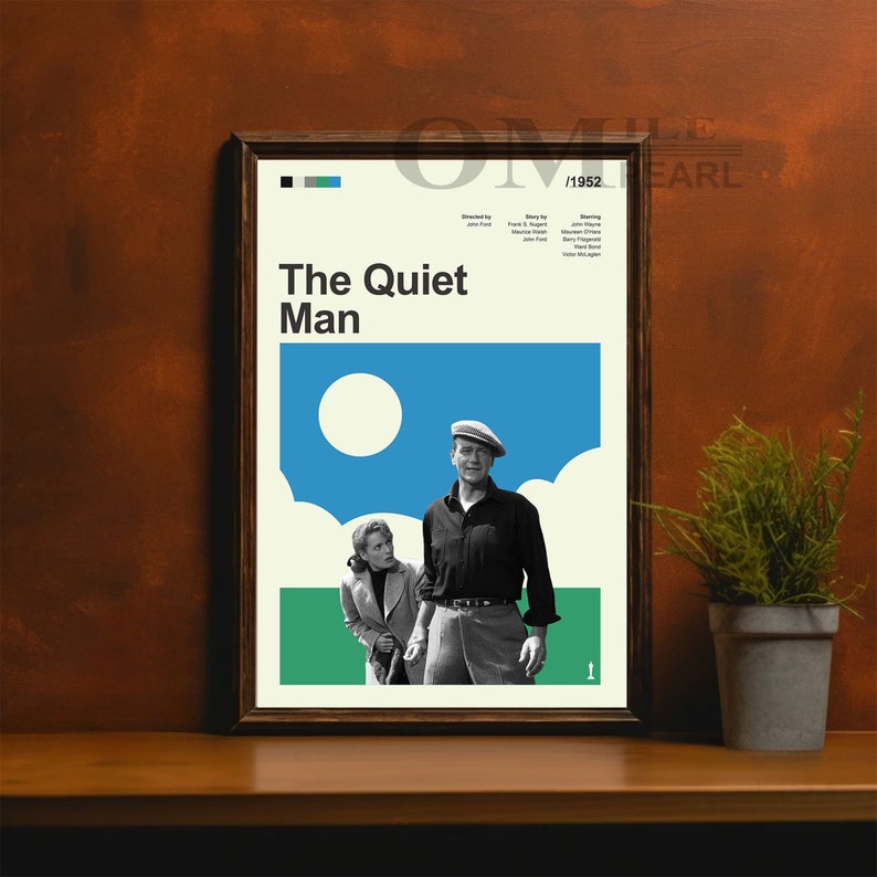 Mid Century Modern the Quiet Man Movie Poster Retro Movie - Etsy