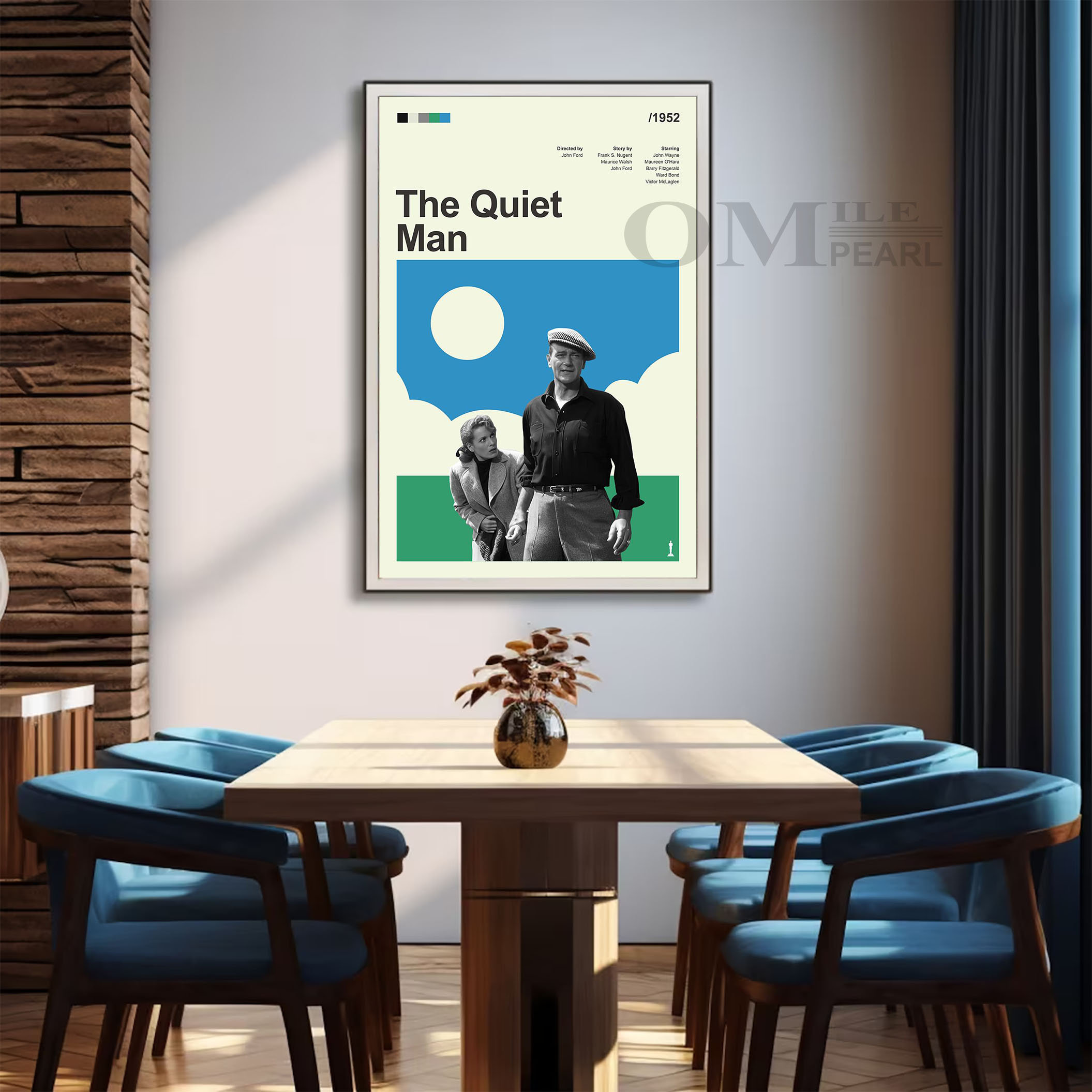 Mid Century Modern the Quiet Man Movie Poster Retro Movie - Etsy