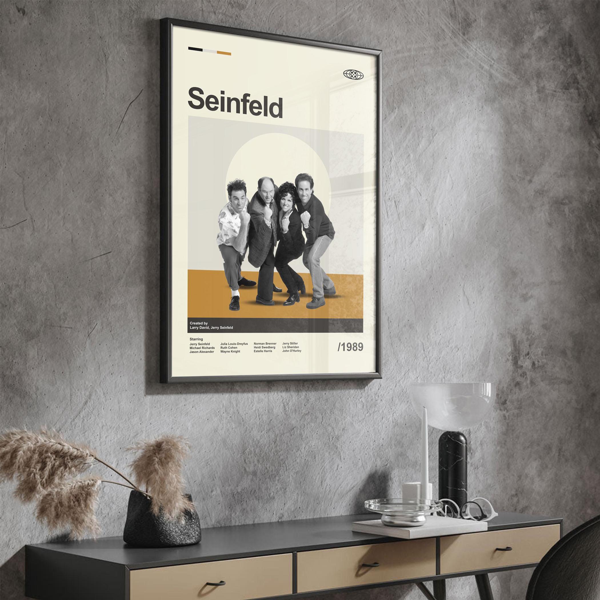 Mid Century Modern Seinfeld Poster, Retro Seinfeld Print, Modern ...