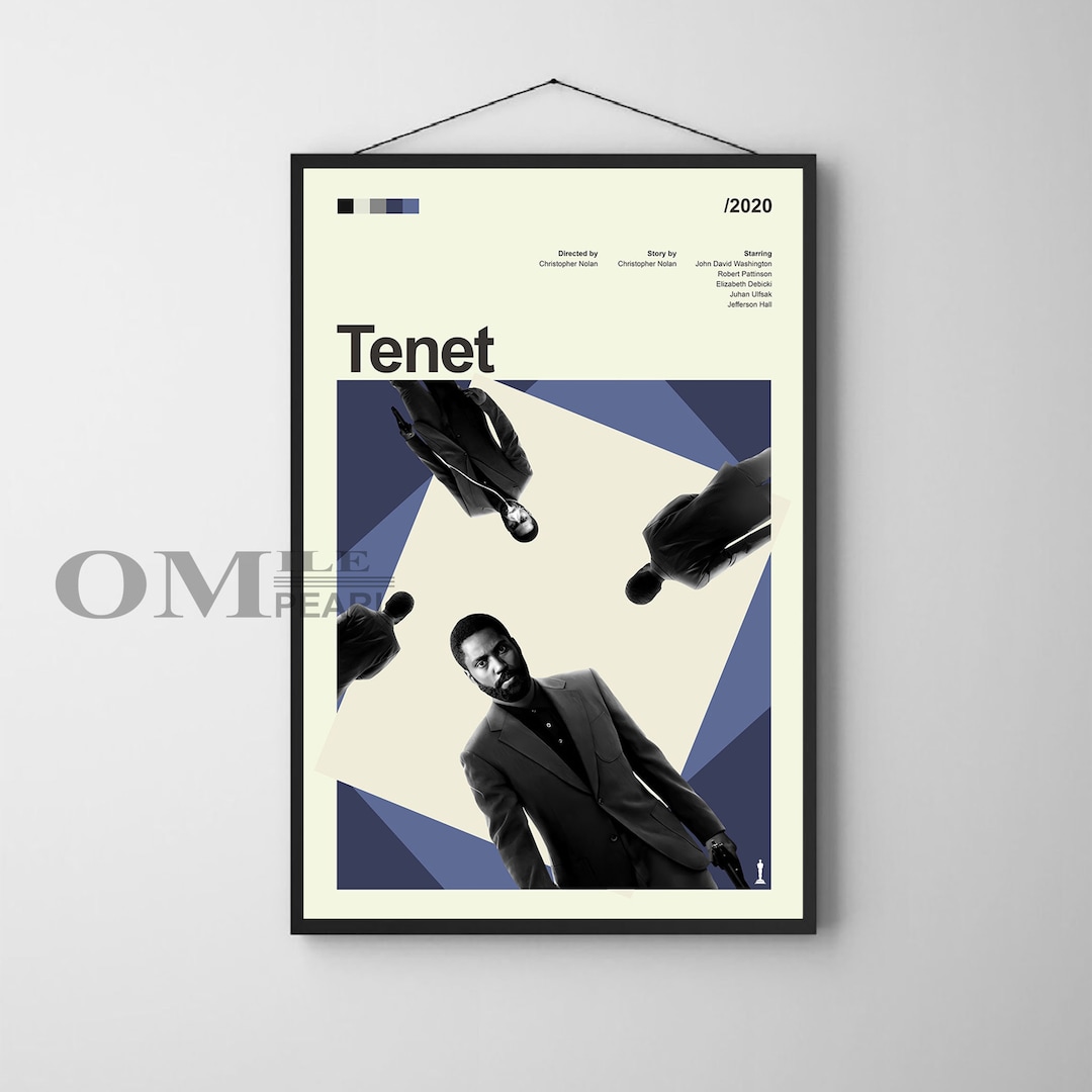 Mid Century Modern Tenet Movie Poster, Retro Movie Print, Modern ...