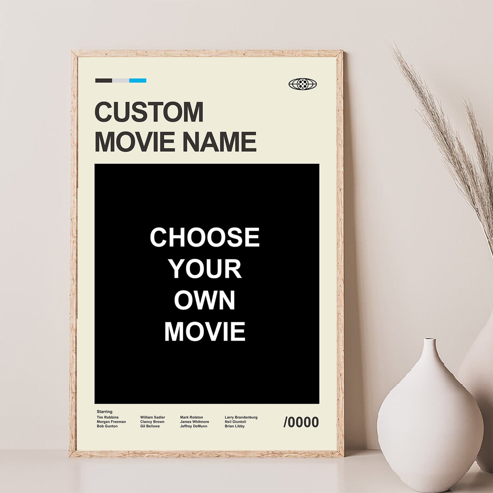 Mid Century Modern Custom Movie Poster Digital Download, Retro Movie ...