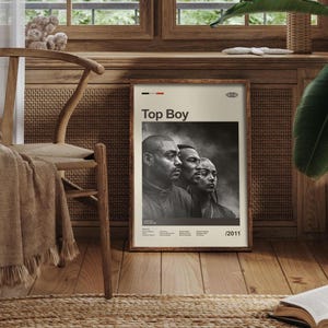 Mid Century Modern Top Boy Movie Poster, Retro Movie Print, Modern ...