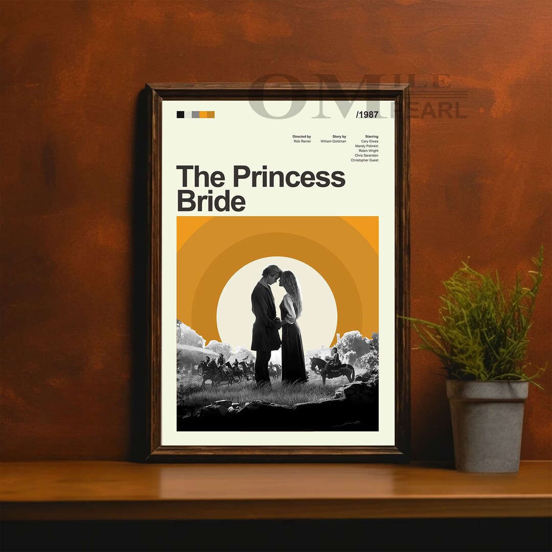 Mid Century Modern the Princess Bride Movie Poster, Retro Movie Print ...