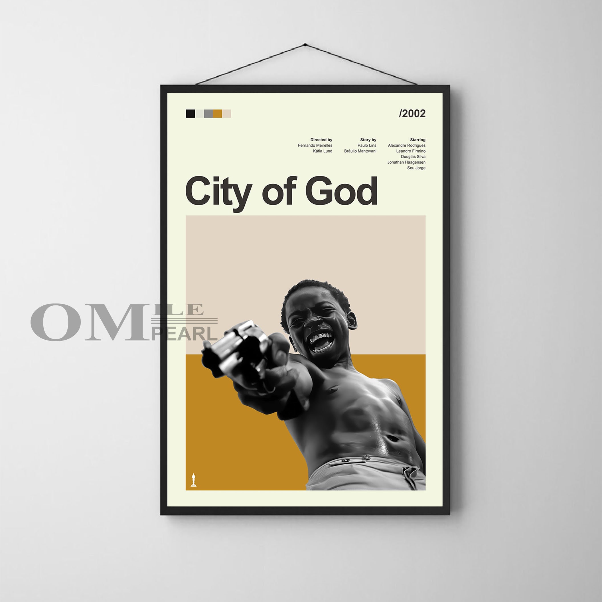 Mid Century Modern City of God Poster Retro Movie Print - Etsy
