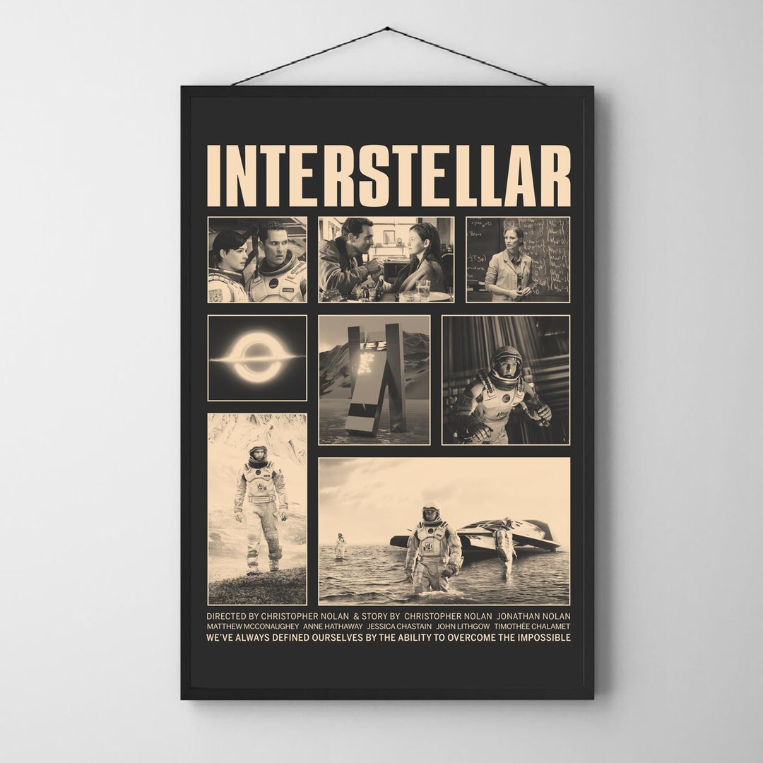 Interstellar Movie Poster, Interstellar Decor for Your Room, Interstellar Art Print, Modern ...