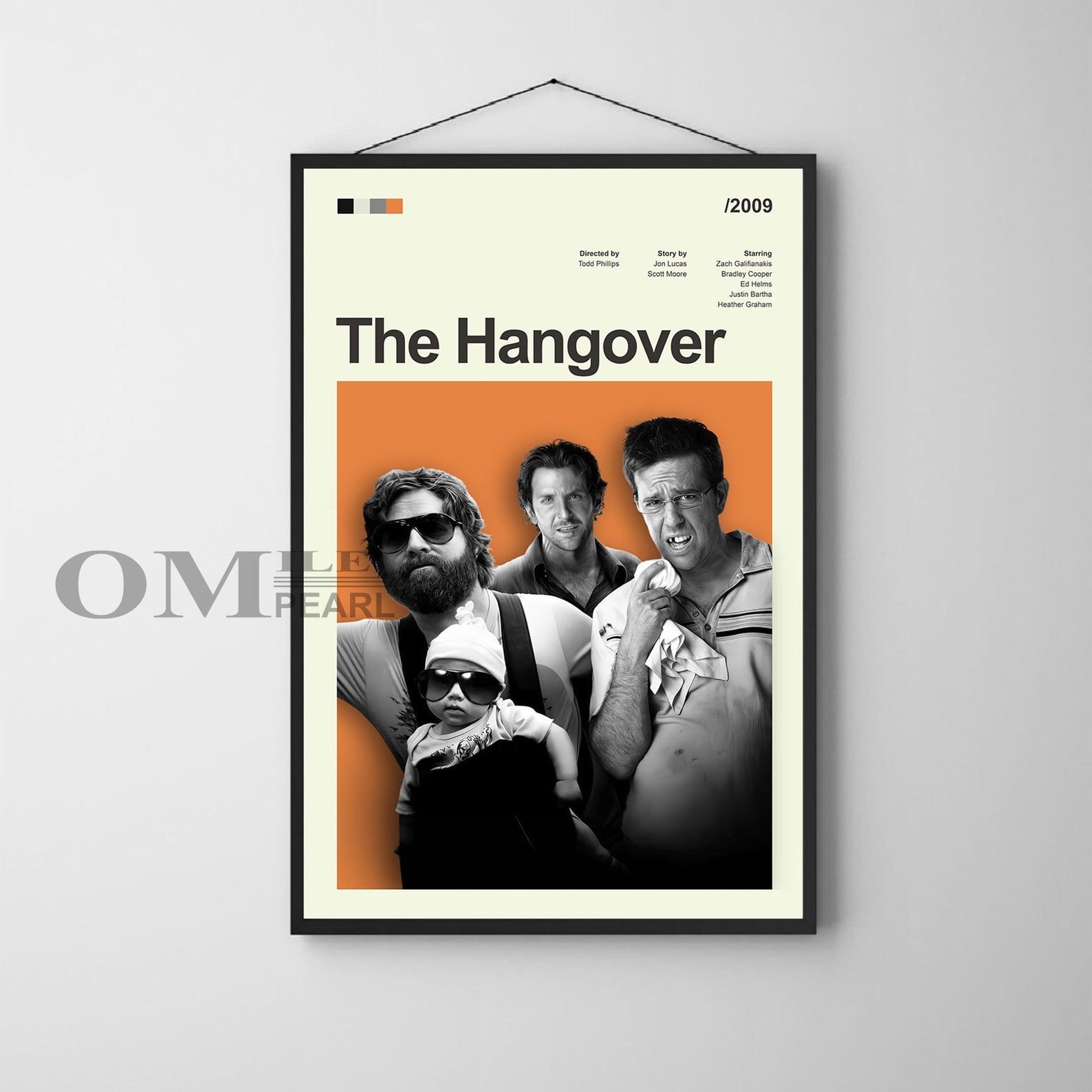 Mid Century Modern the Hangover Movie Poster, Retro Movie Print, Modern ...