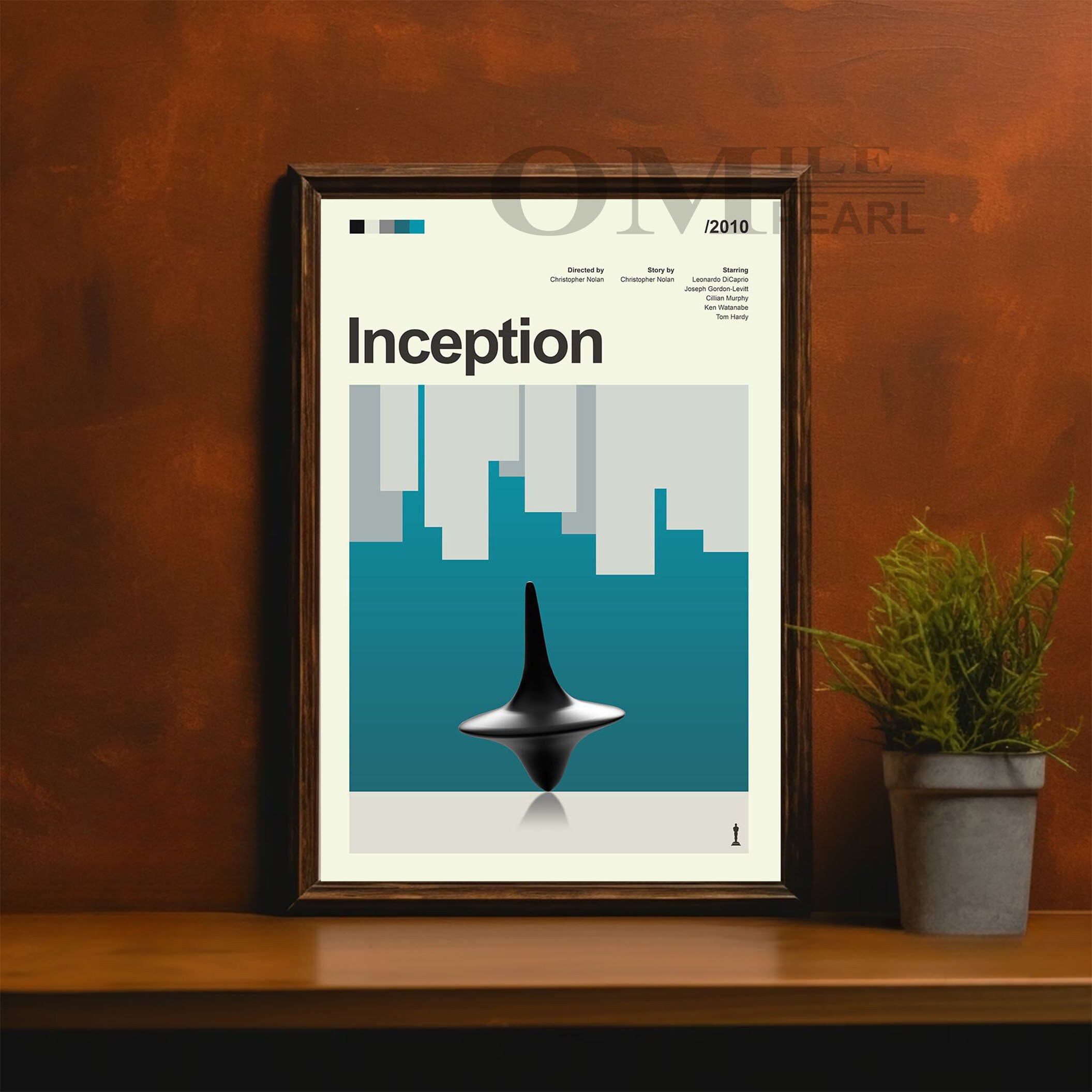 Mid Century Modern Inception Movie Poster Retro Movie Print - Etsy