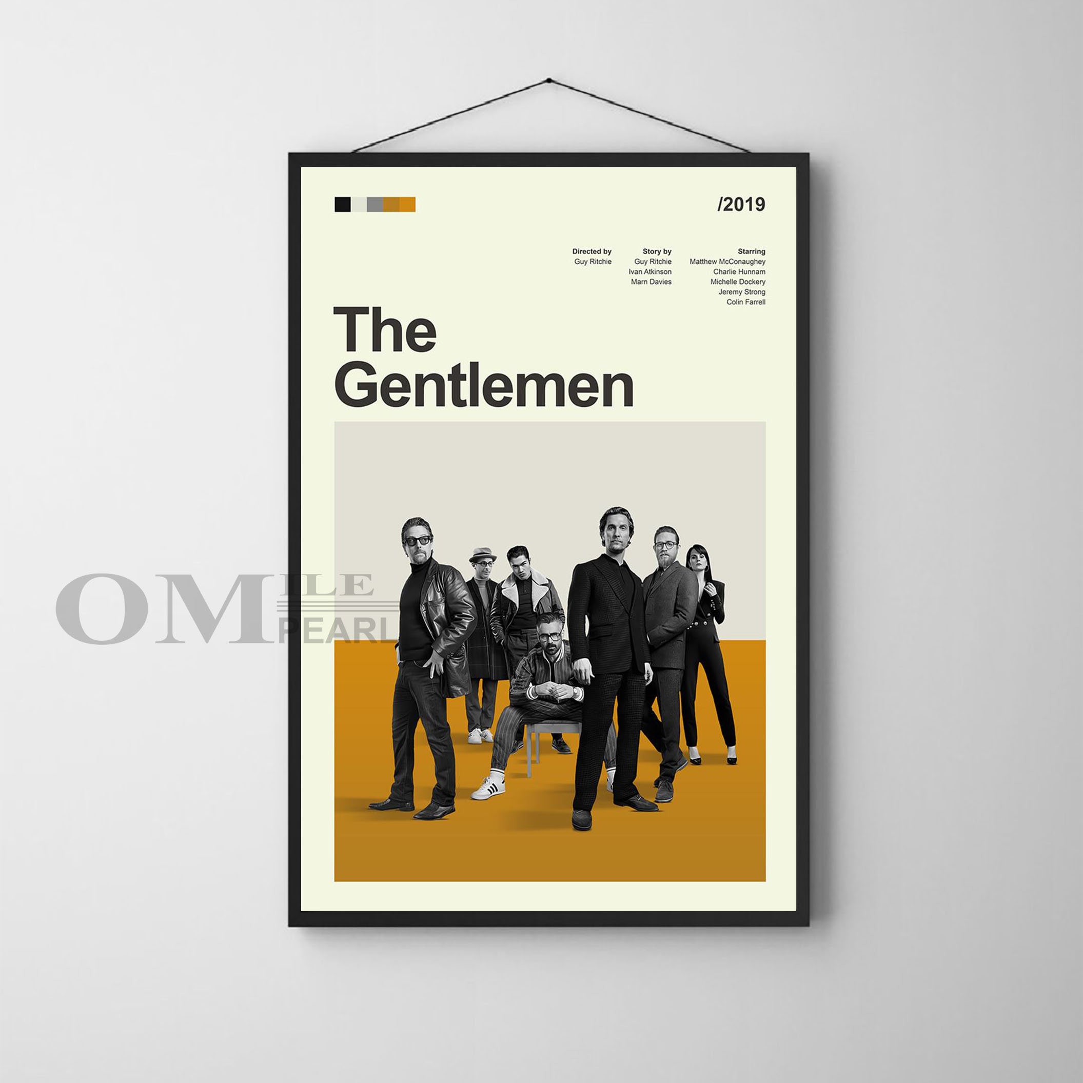 Mid Century Modern the Gentlemen Movie Poster, Retro Movie Print ...
