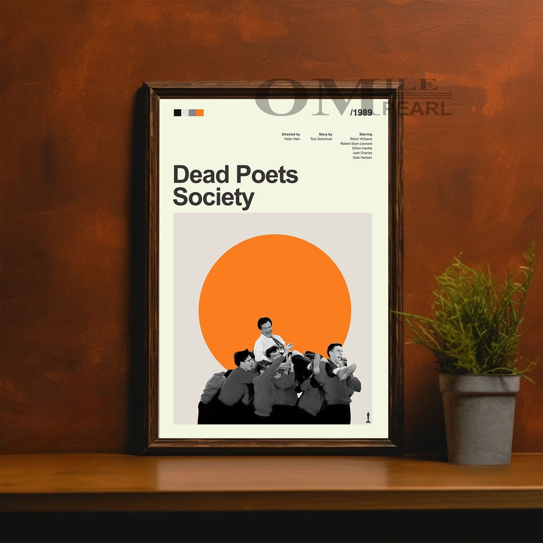 Mid Century Modern Dead Poets Society Movie Poster, Retro Movie Print ...