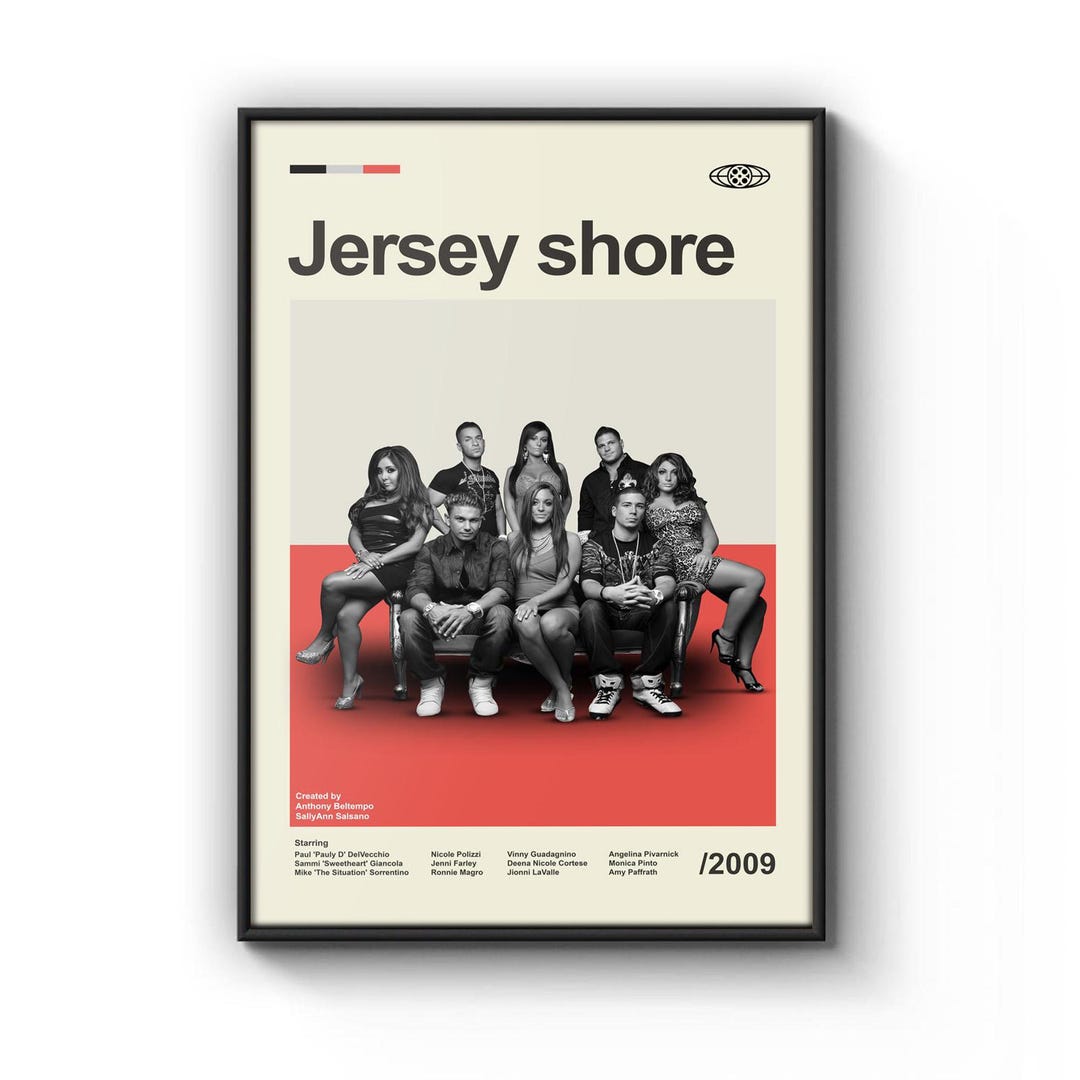 Mid Century Modern Jersey Shore Movie Poster, Retro Movie Print, Modern ...