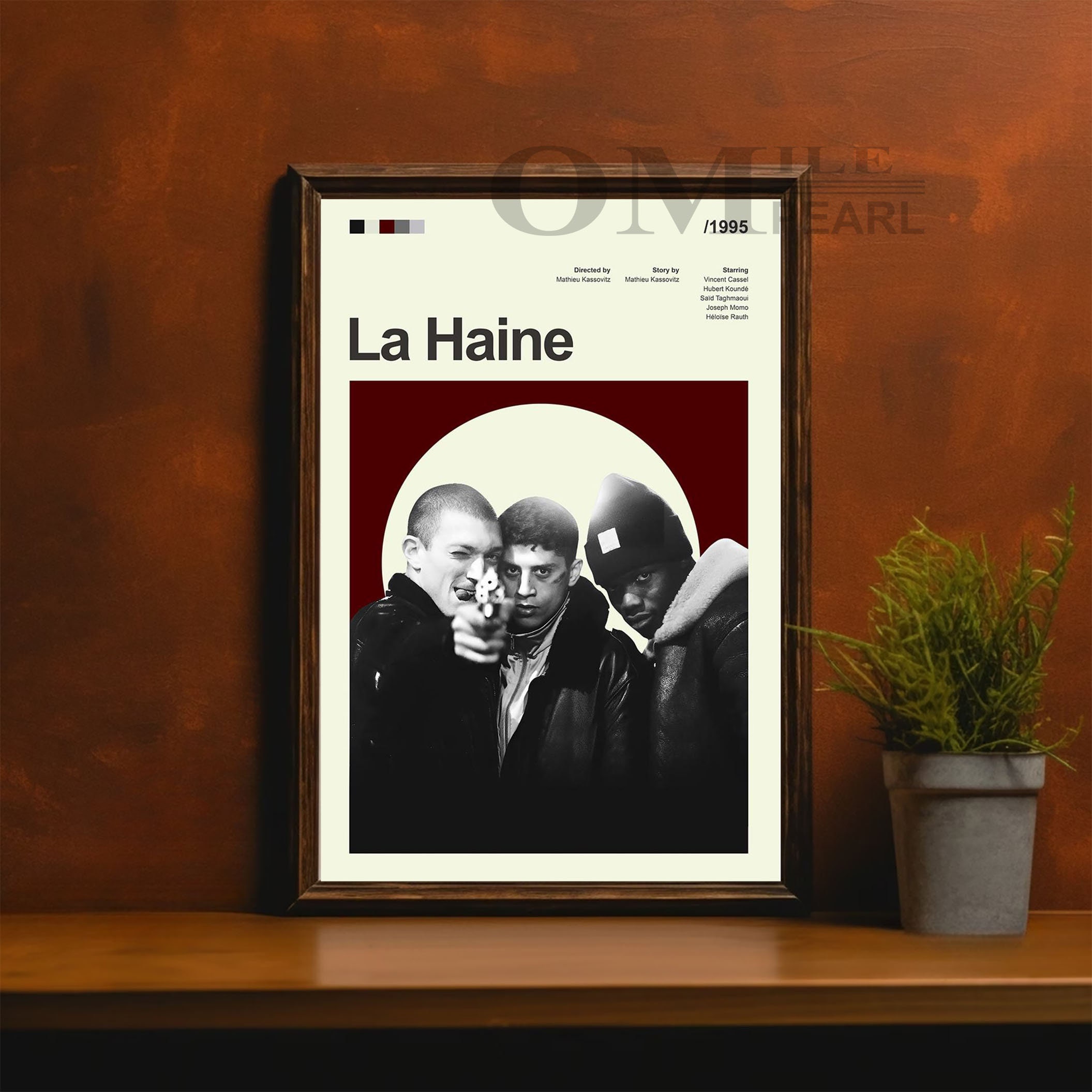 Mid Century Modern La Haine Movie Poster, Retro Movie Print, Modern ...