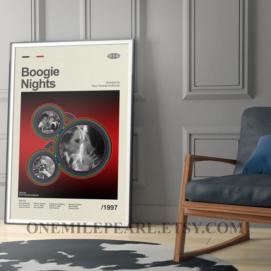 Mid Century Modern Boogie Nights Movie Poster, Retro Boogie Nights ...