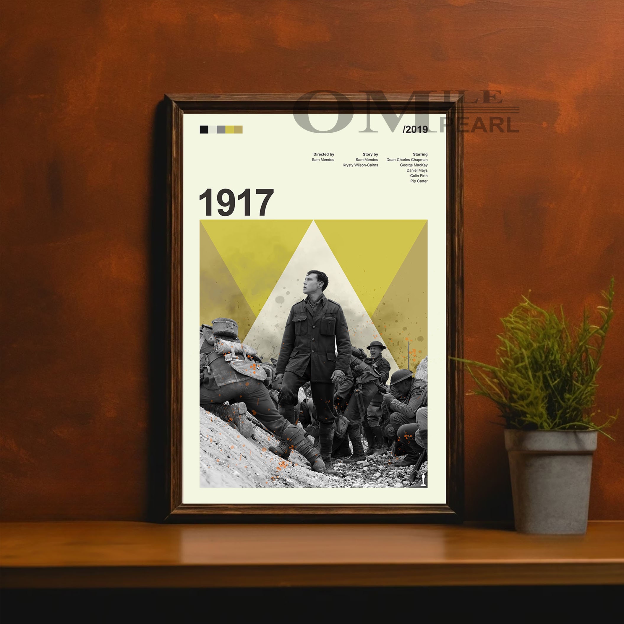 Mid Century Modern 1917 Movie Poster, Retro Movie Print, Modern Vintage ...