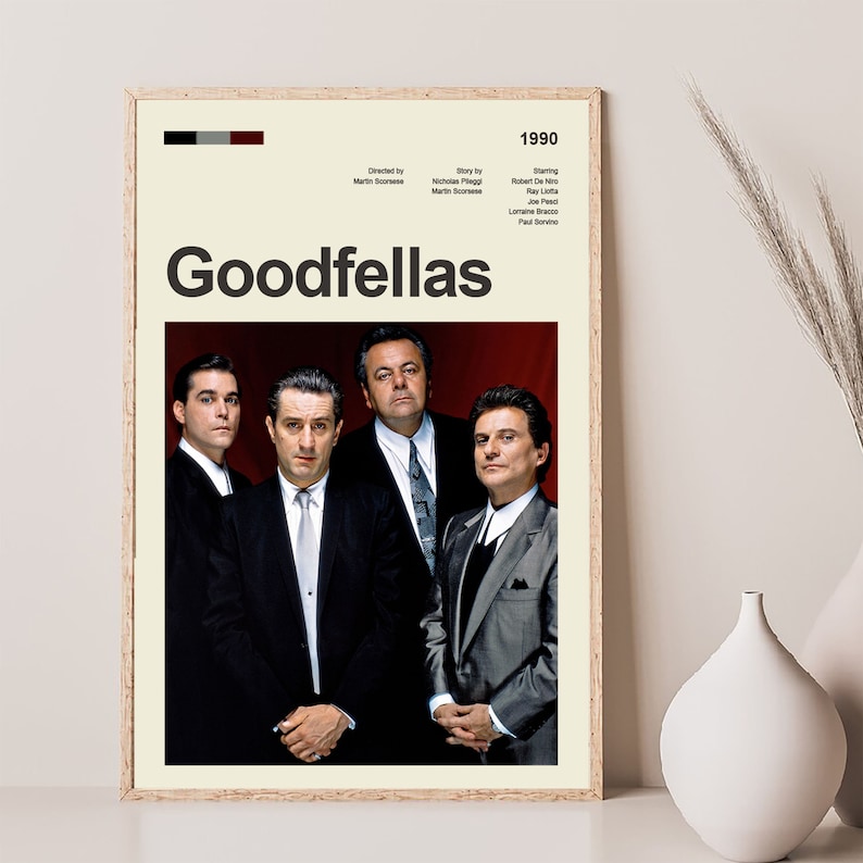 Mid Century Modern Goodfellas Movie Poster, Retro Movie Print, Modern ...