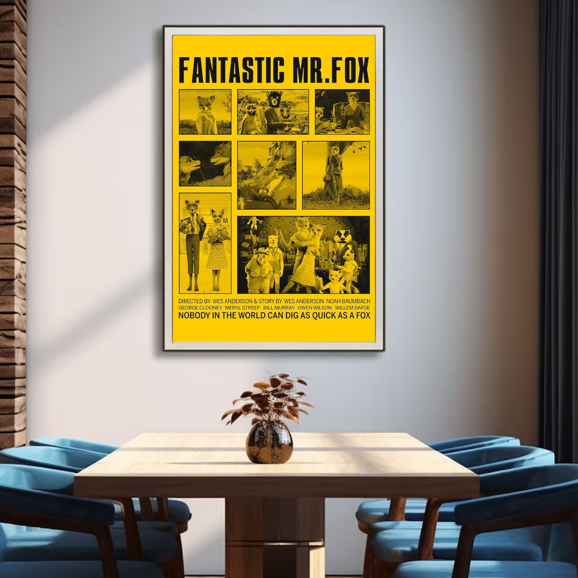 Fantastic Mr Fox Poster, Wes Anderson Poster, Fantastic Mr Fox Art ...