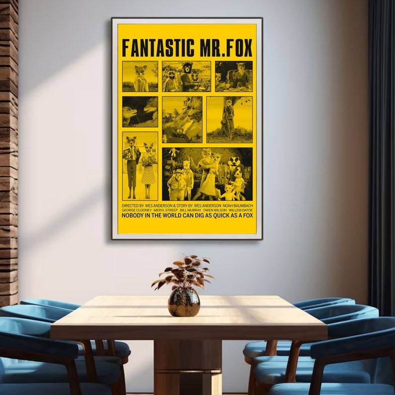 Fantastic Mr Fox Poster, Wes Anderson Poster, Fantastic Mr Fox Art ...