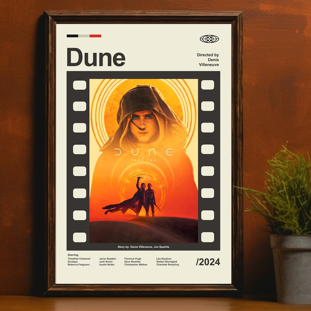 Dune Movie Poster, Dune Part 2 Poster, Dune Art Print, Modern Vintage ...