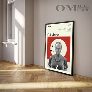 Mid Century Modern G I Jane Movie Poster, Retro Movie Print, Modern ...