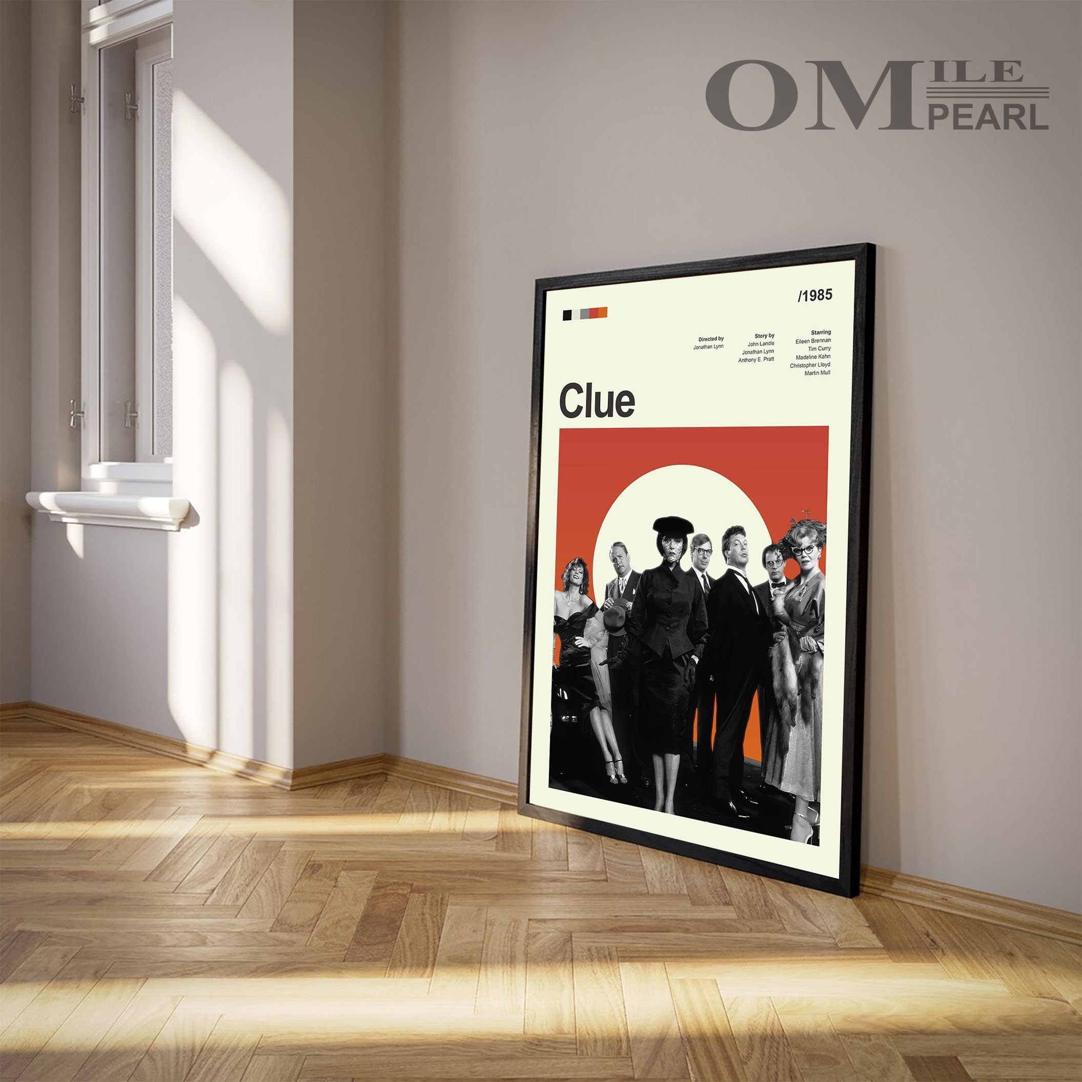 Mid Century Modern Clue Movie Poster, Retro Movie Print, Modern Vintage ...