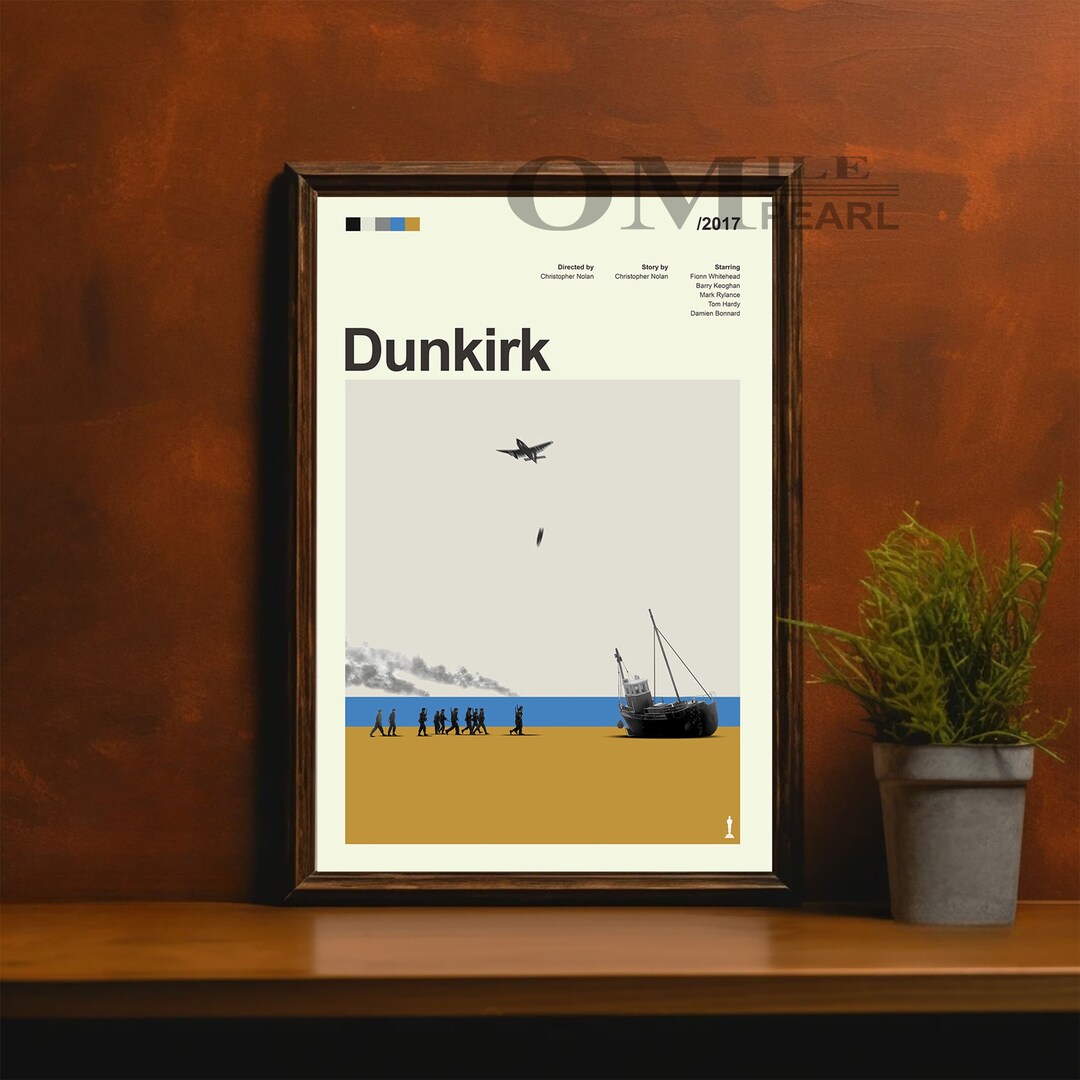 Mid Century Modern Dunkirk Movie Poster, Retro Movie Print, Modern Vintage Movie Posters - Etsy