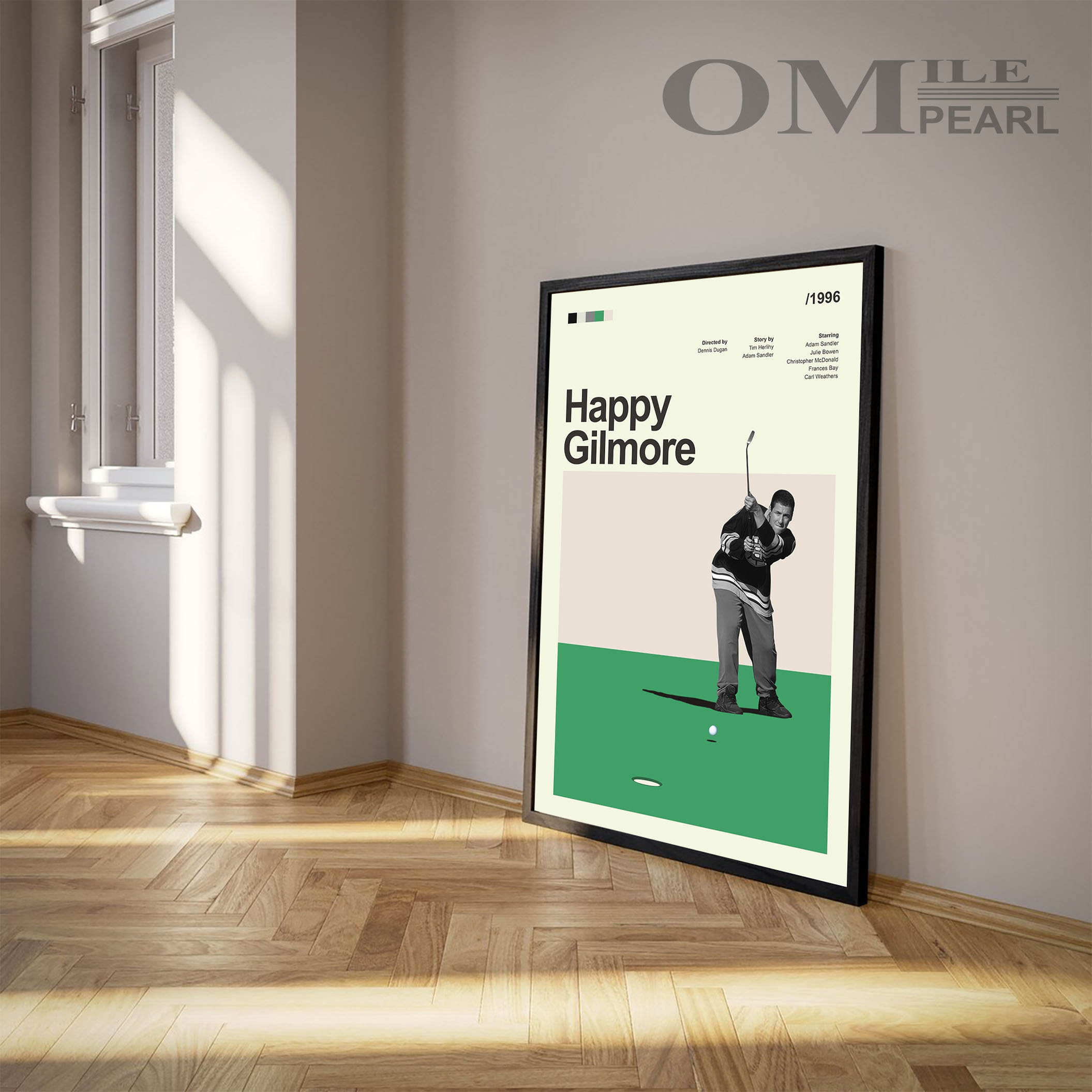 Mid Century Modern Happy Gilmore Movie Poster, Retro Movie Print ...