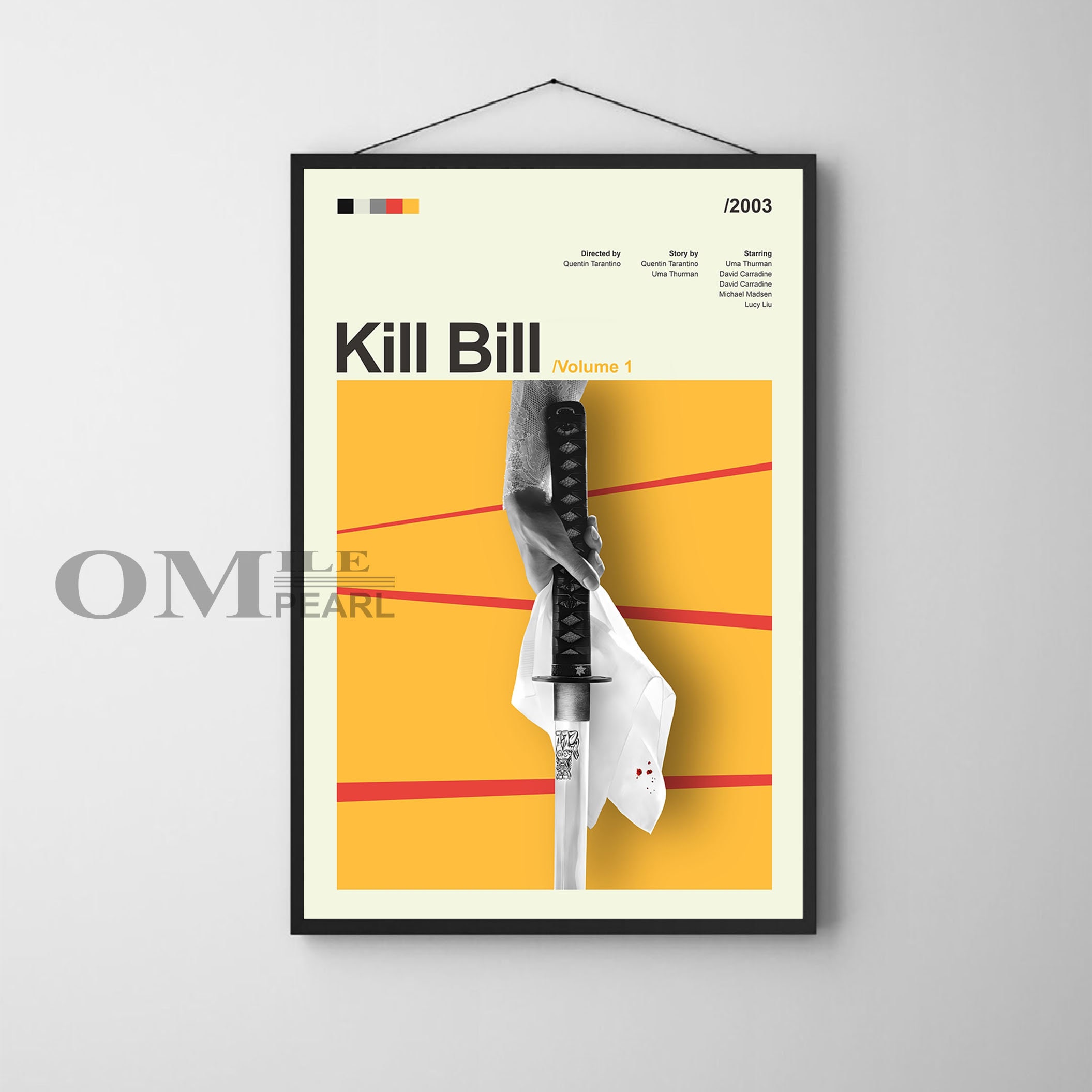 Mid Century Modern Kill Bill Vol 1 Movie Poster, Retro Movie Print, Modern Vintage Movie Posters ...