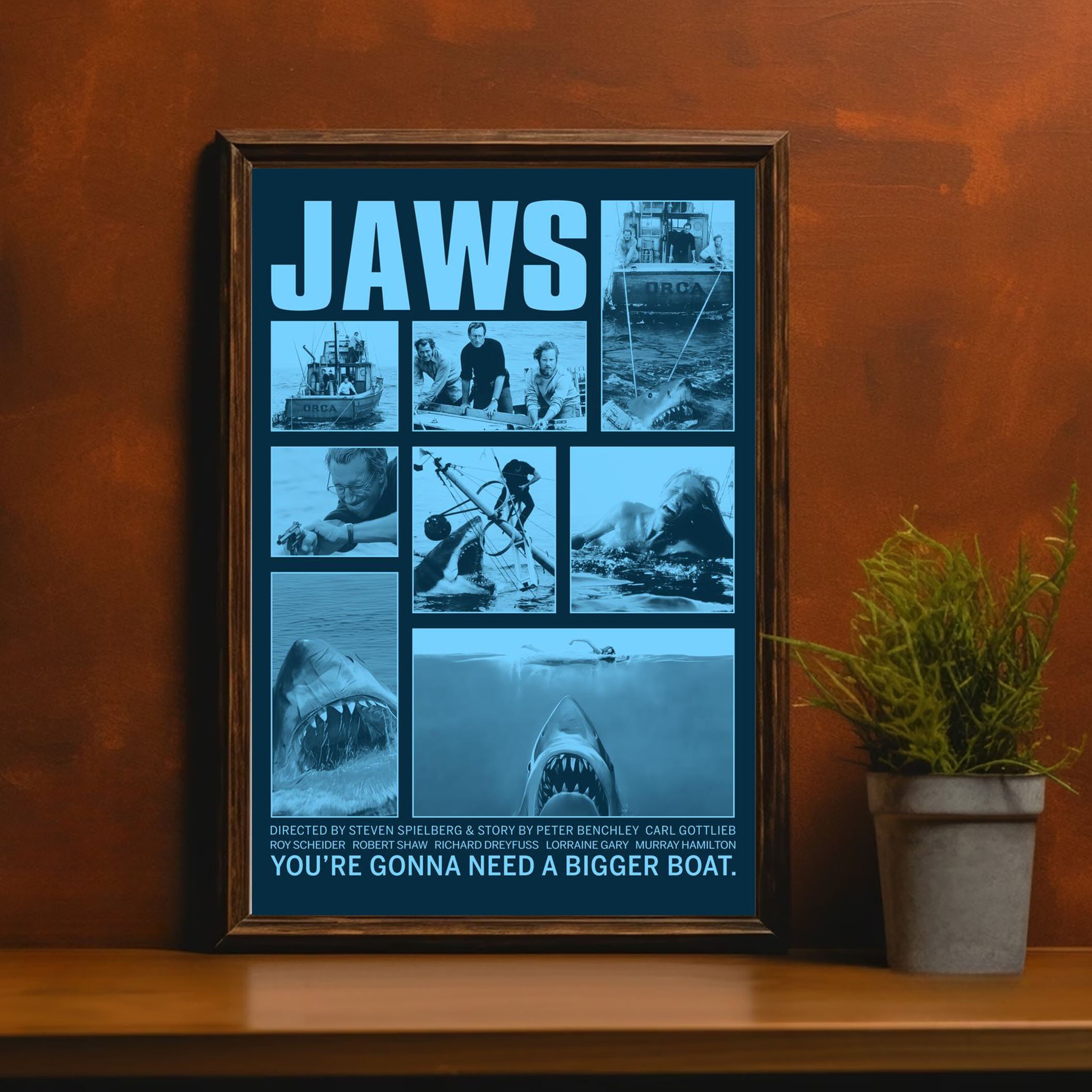 Jaws Poster, Steven Spielberg Film Poster, Vintage Jaws Film Poster ...