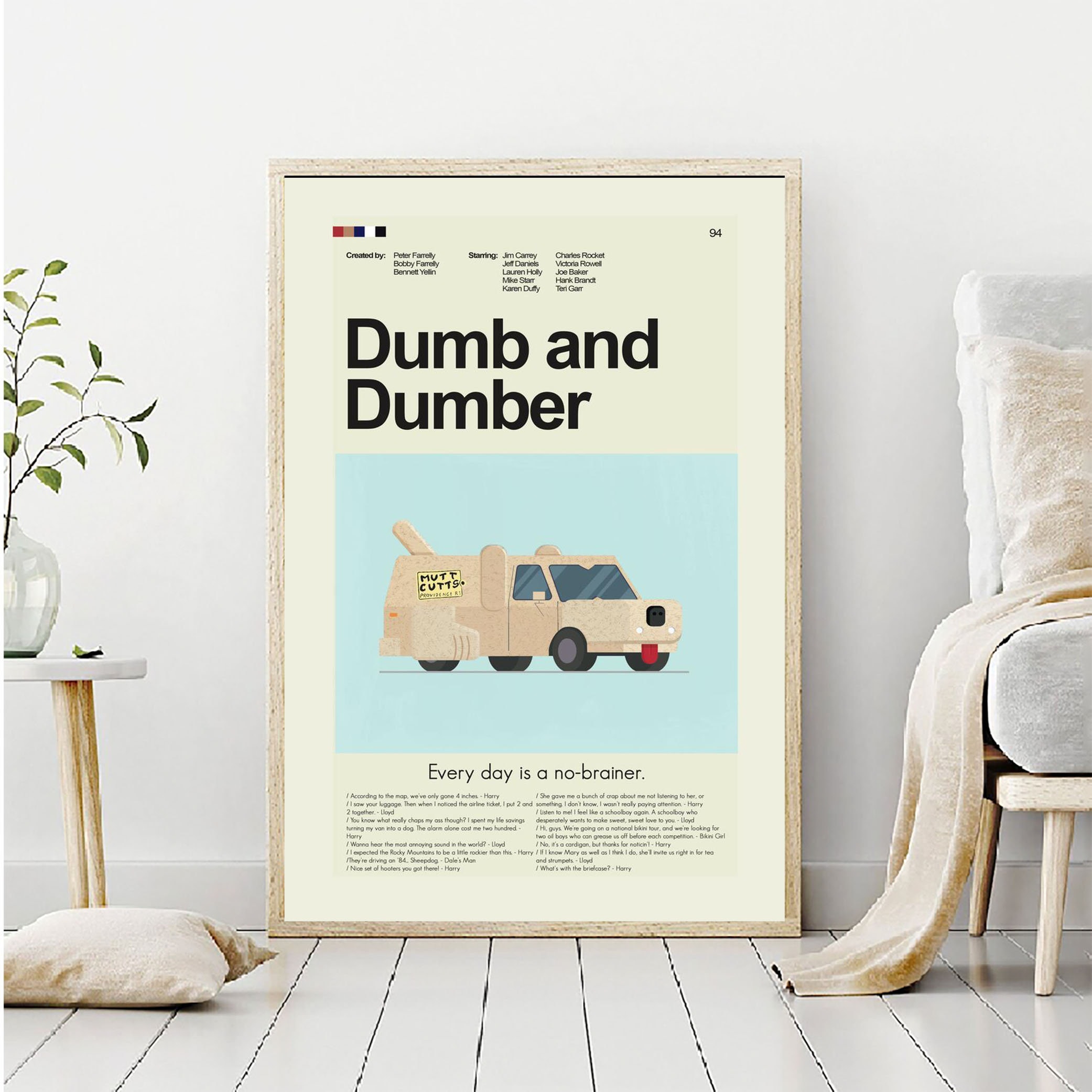 Mid Century Modern Dumb and Dumber Movie Poster sold by Suellen ...