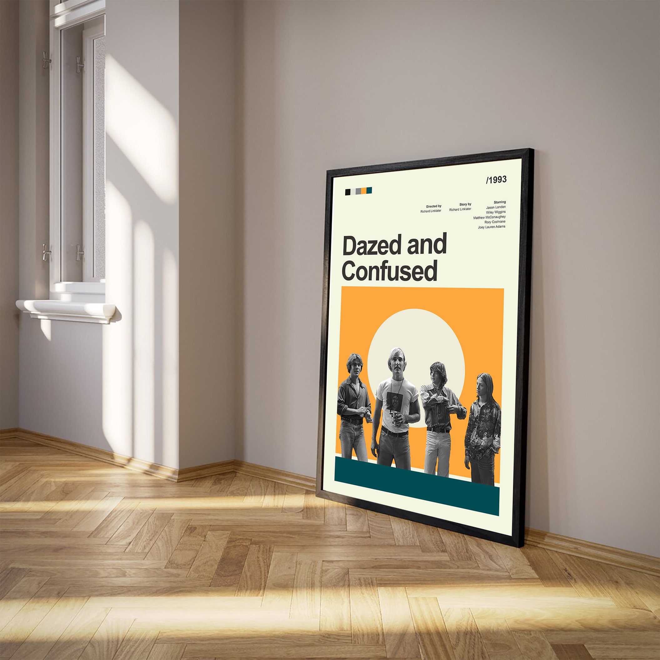 Mid Century Modern Dazed and Confused Movie Poster, Retro Movie Print ...