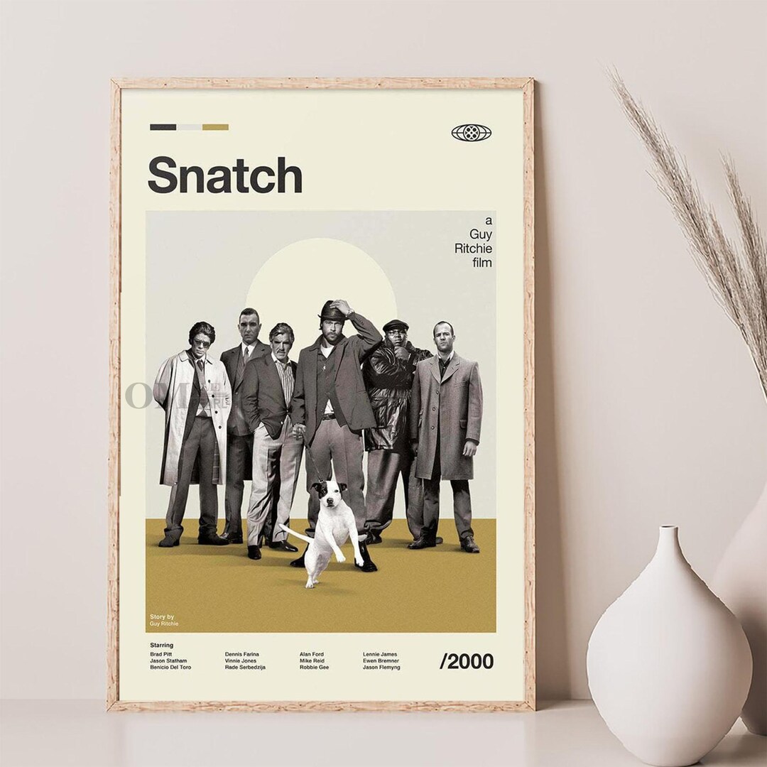 Mid Century Modern Snatch Posters Retro Movie Print Modern - Etsy
