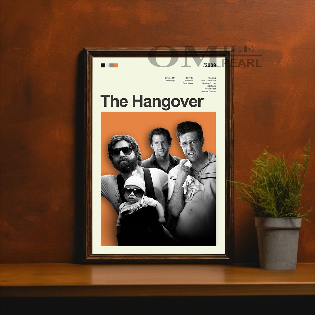 Mid Century Modern the Hangover Movie Poster, Retro Movie Print, Modern ...